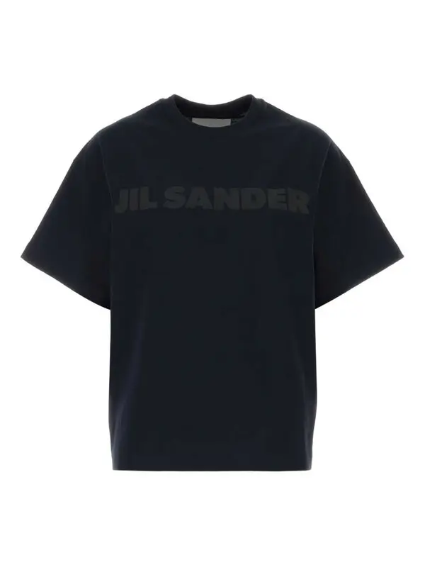 JIL SANDER Logo Cotton T-shirt - Blue