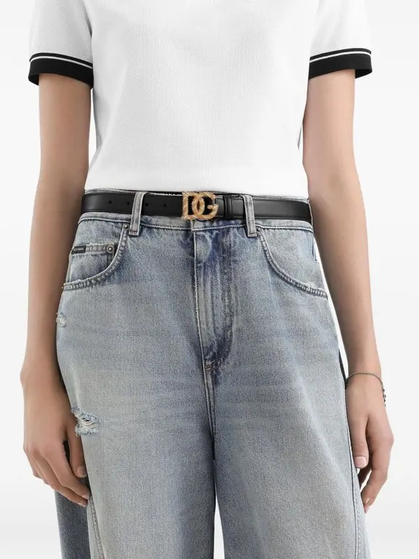 Dolce & Gabbana Leather Belt - Black