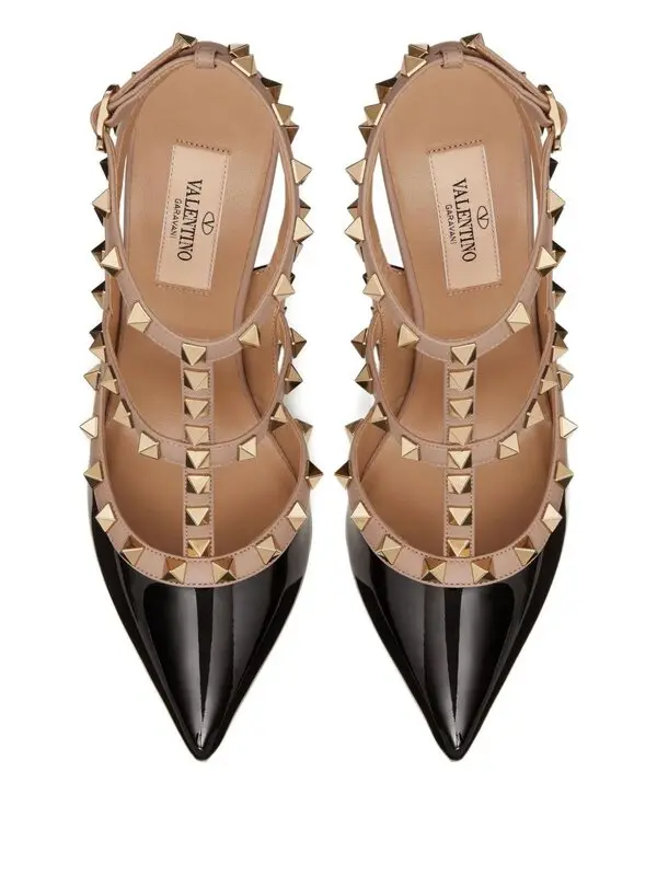 Valentino Garavani Rockstud Patent Leather Pumps - Black