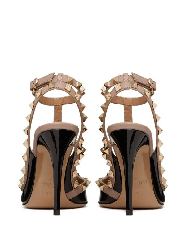 Valentino Garavani Rockstud Patent Leather Pumps - Black