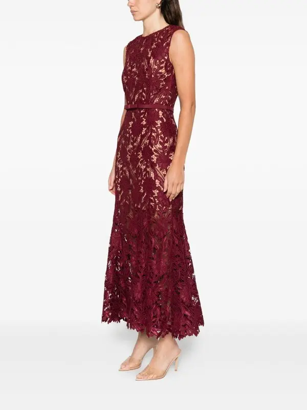 SELF-PORTRAIT Lace Long Dress - Red