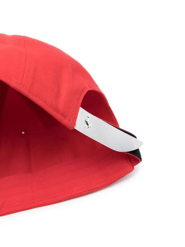 FERRARI Baseball Cap With Embossed Logo - Red