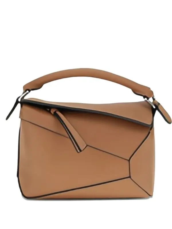 Loewe Puzzle Edge Mini Leather Handbag - Brown