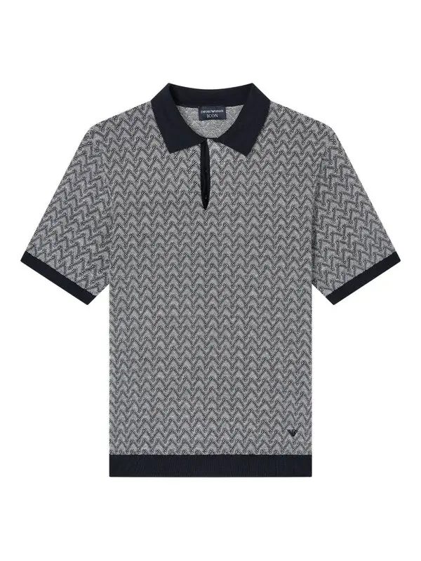 Emporio Armani Cotton Polo Shirt - Blue