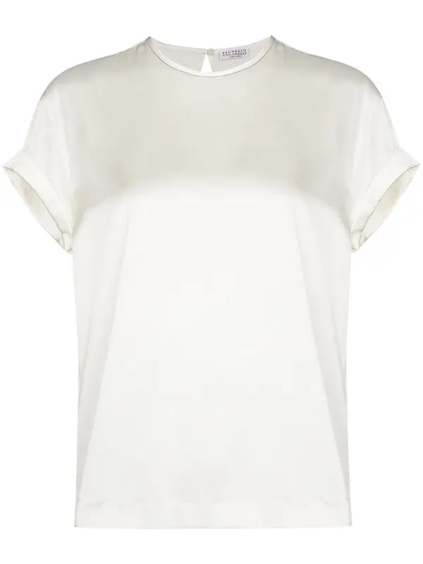 Brunello Cucinelli Silk Blouse - White