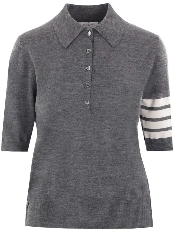 Thom Browne Wool Polo Shirt - Grey