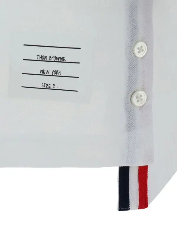 Thom Browne Cotton Polo Shirt - White