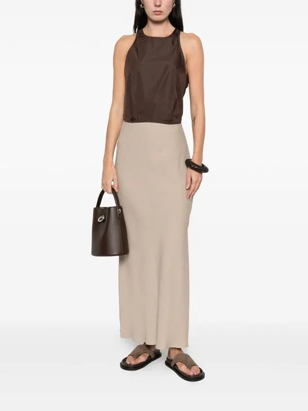 Brunello Cucinelli Line Blend Long Skirt - Beige