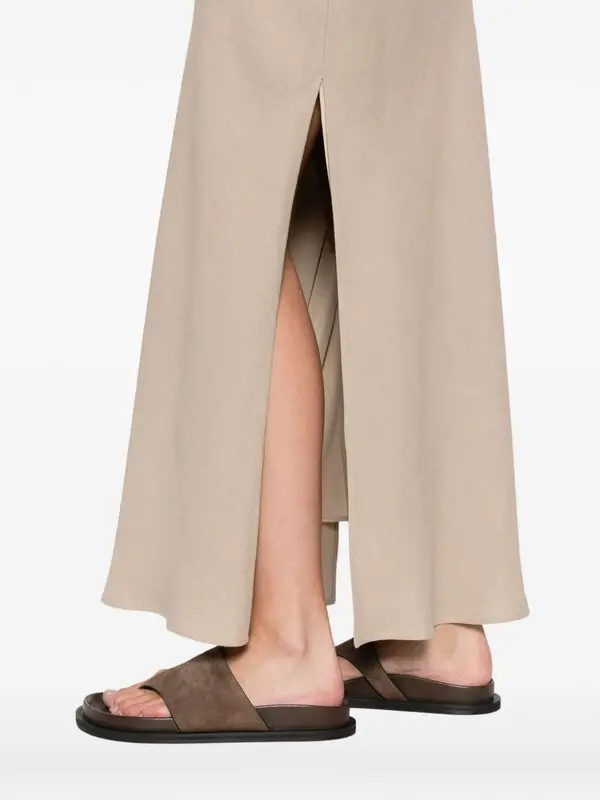 Brunello Cucinelli Line Blend Long Skirt - Beige