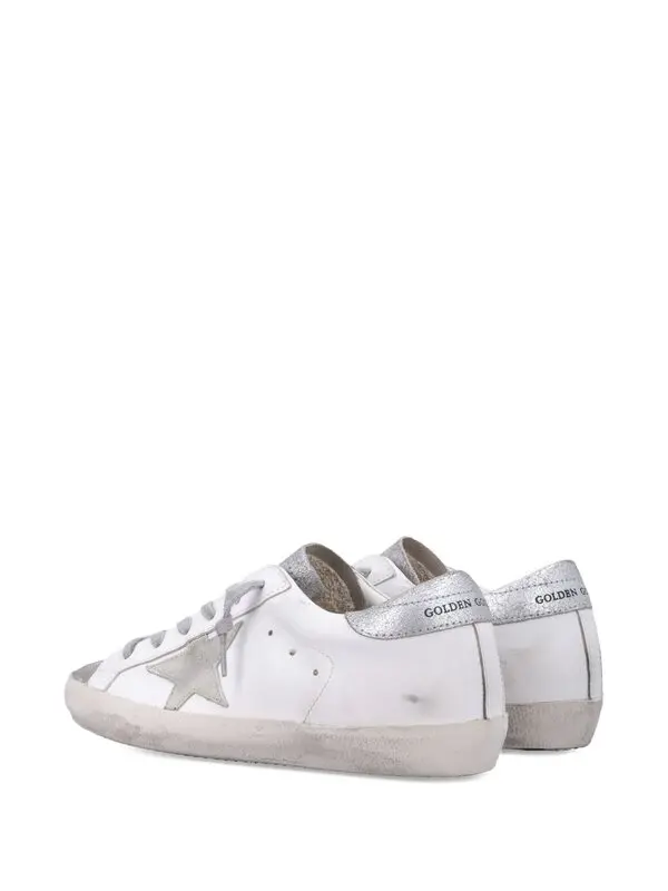 GOLDEN GOOSE Super-star Leather Sneakers - Silver