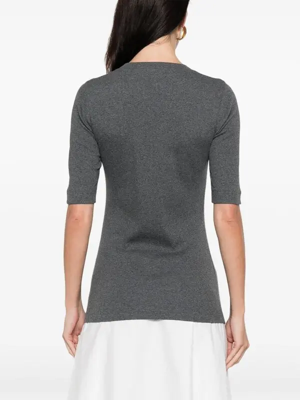 Brunello Cucinelli Cotton V-necked Sweater - Grey