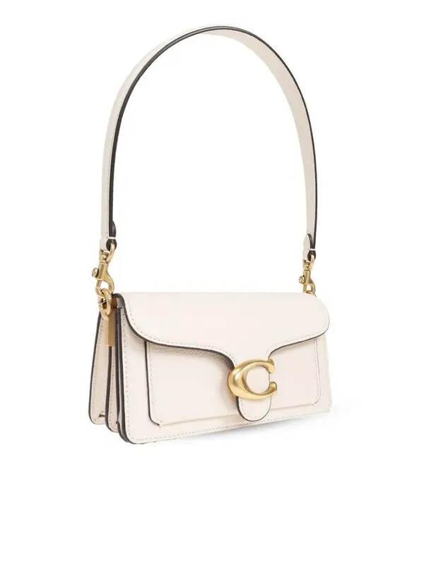 COACH Tabby 20 Leather Shoulder Bag - White