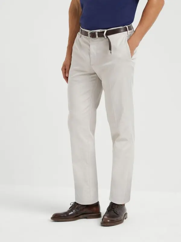 Brunello Cucinelli Cotton Trousers - Beige