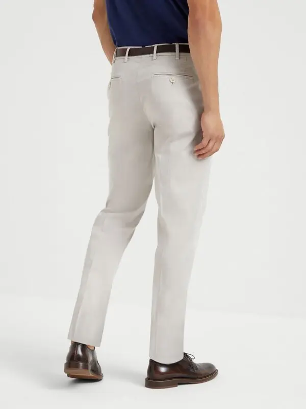 Brunello Cucinelli Cotton Trousers - Beige