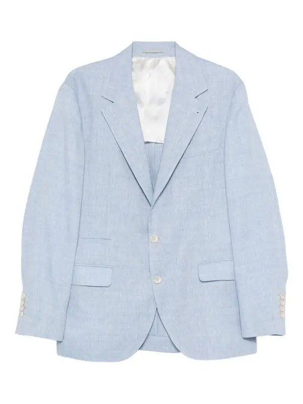 Brunello Cucinelli Single-breasted Blazer Jacket - Sky Blue