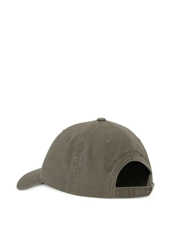GANNI Logo Canvas Baseball Cap - Green
