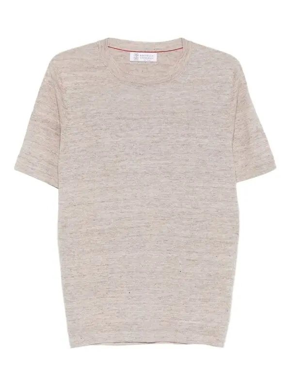 Brunello Cucinelli Linen Blend Sweater - Beige