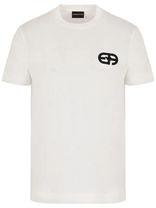 Emporio Armani Logo Cotton Blend T-shirt - White