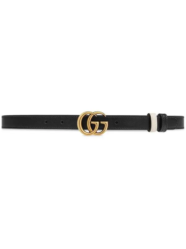 Gucci Gg Marmont Leather Belt - White