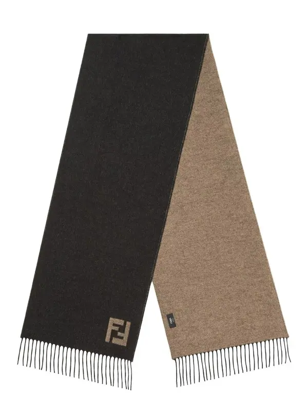 Fendi Wool And Cashmere Scarf - Black