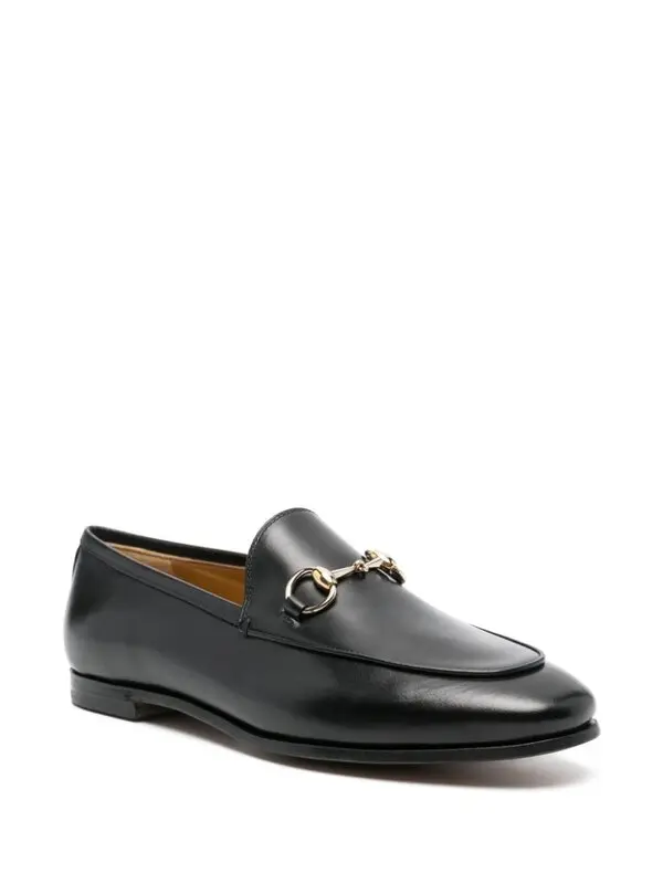 Gucci Jordaan Leather Loafers - Black