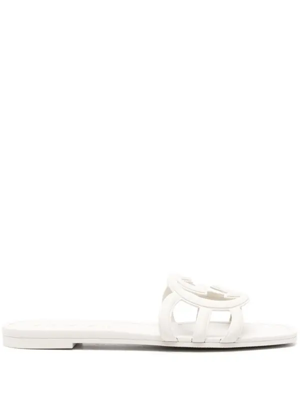 Gucci Gg Interlocking Slides - White