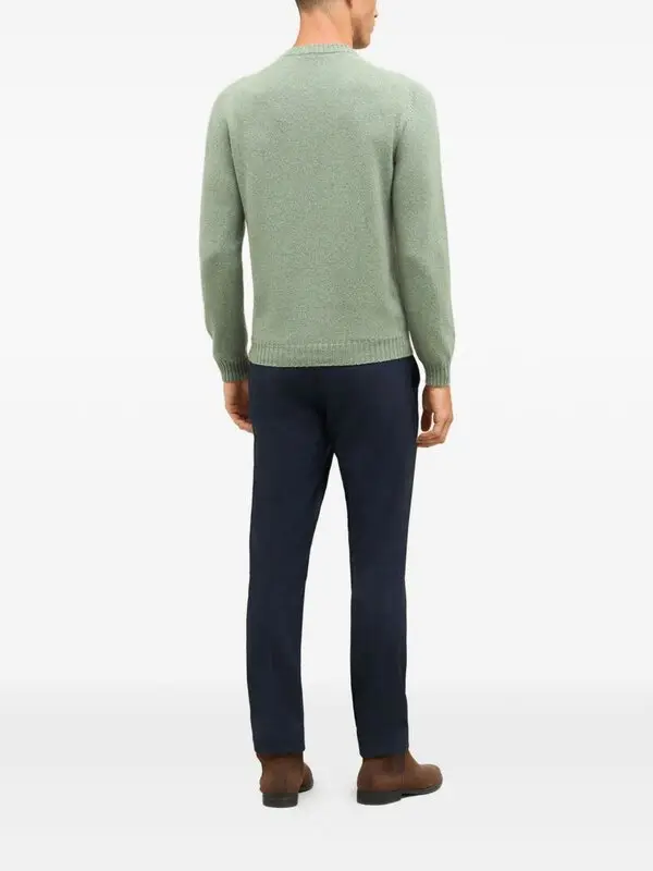 Boglioli Round Neck Wool Sweater - Blue