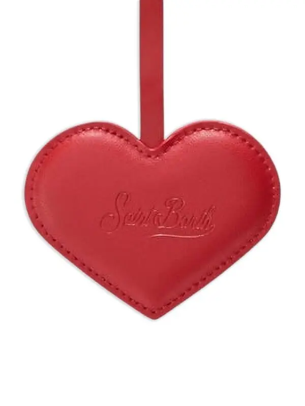 MC2 SAINT BARTH Leather Heart Charm Bag - Red