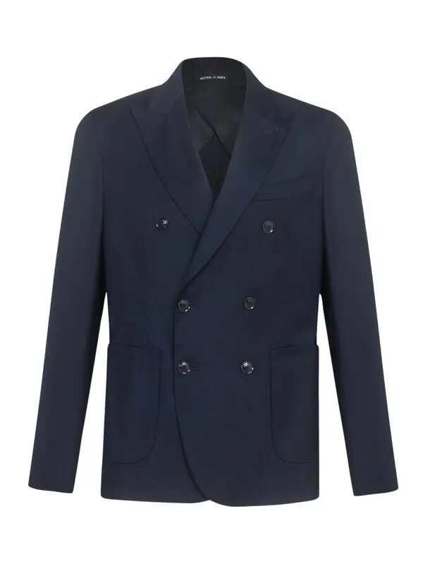 Boglioli Double-breasted Wool Jacket - Blue