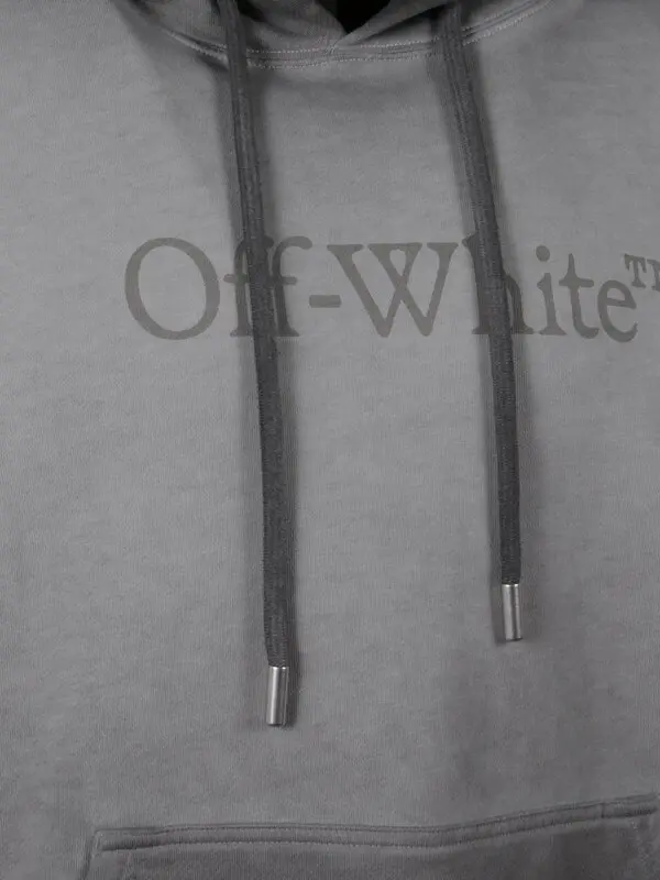 Off-White Logo Hoodie - Grey