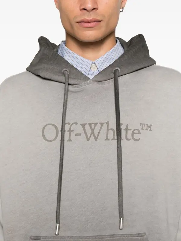 Off-White Logo Hoodie - Grey