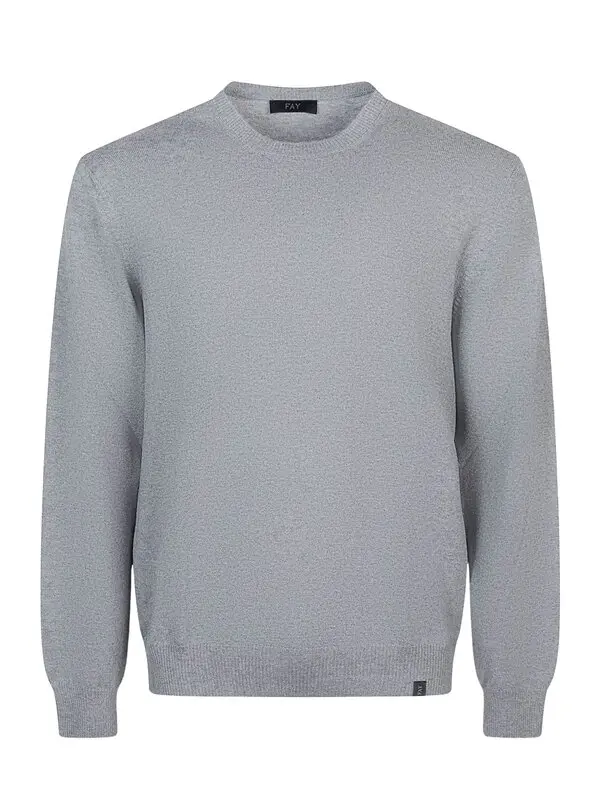 FAY Fine Wool Sweater - Grey
