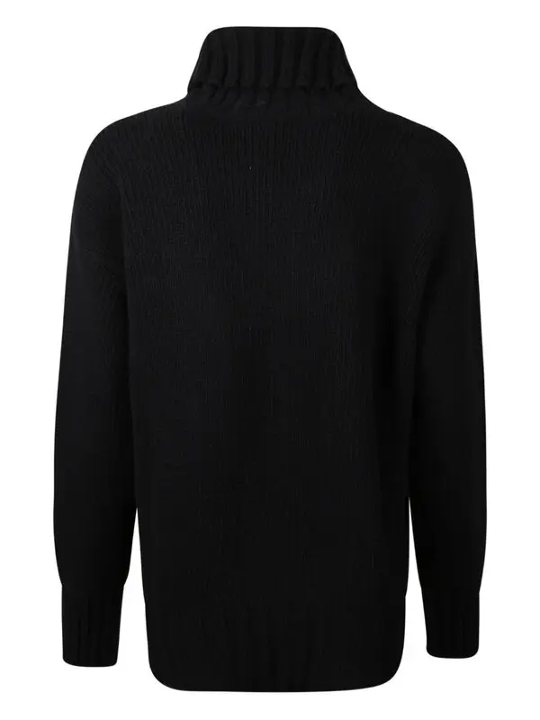 JUCCA Oversized Turtleneck Jumper - Black