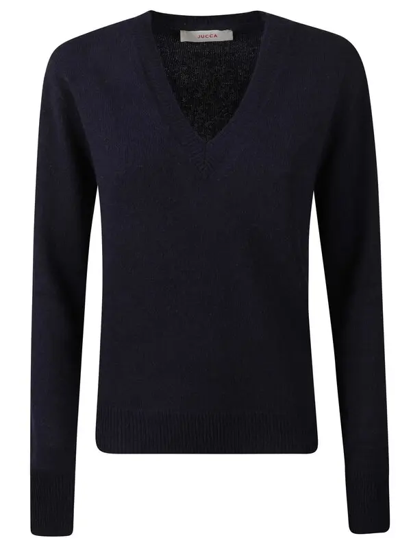 JUCCA V-neck Pullover - Blue