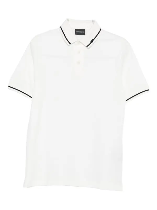 Emporio Armani Cotton Polo Shirt - White