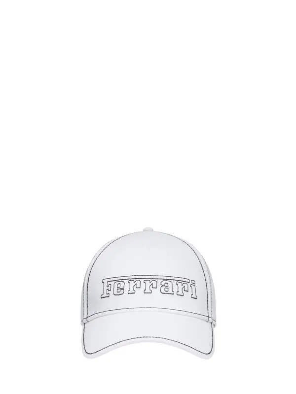 FERRARI Baseball Cap In Denim - White