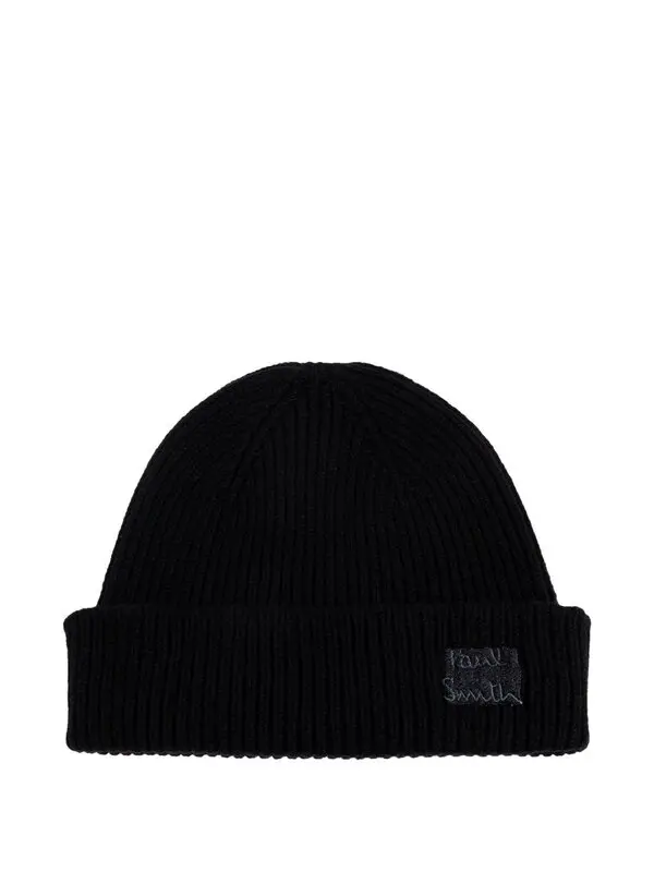 Paul Smith Cashmere Beanie - Black