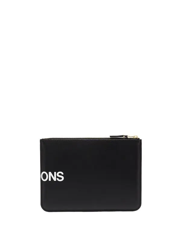 Comme Des Garçons Logo Leather Pouch