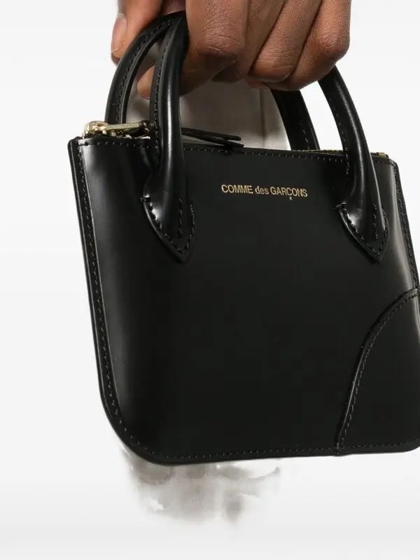 Comme Des Garçons Leather Credit Card Case - Black