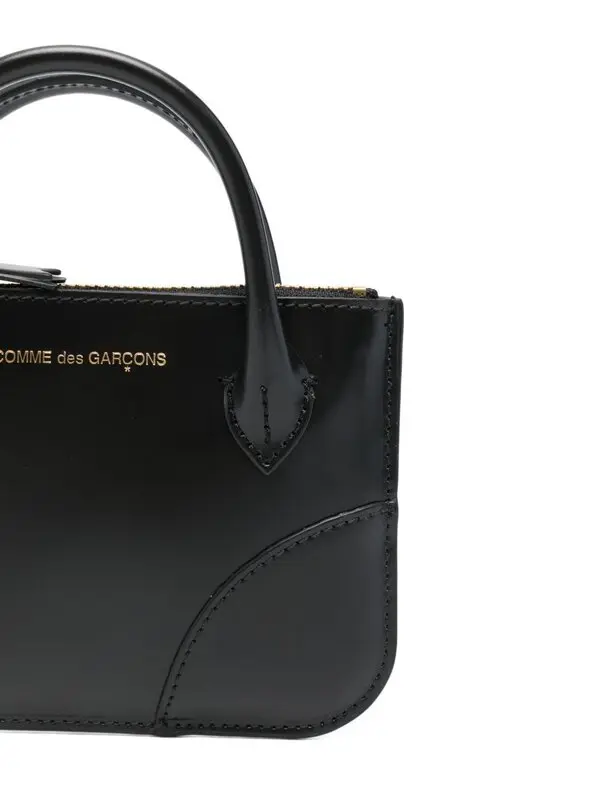 Comme Des Garçons Leather Credit Card Case - Black