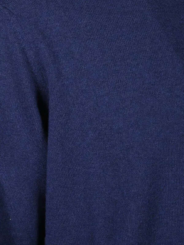 KANGRA Fine Wool Round Neck Sweater - Blue
