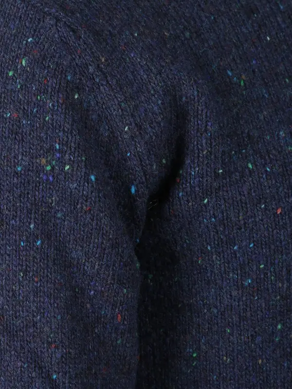 KANGRA Round Neck Fine Wool Sweater - Blue