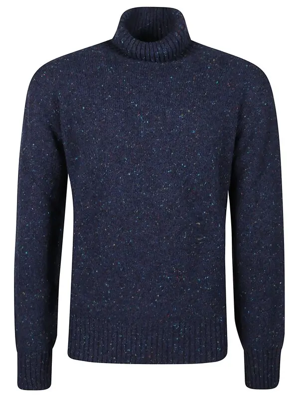 KANGRA Knit Turtleneck Sweater - Blue