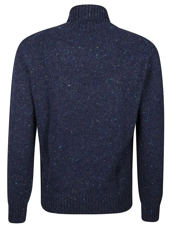 KANGRA Knit Turtleneck Sweater - Blue