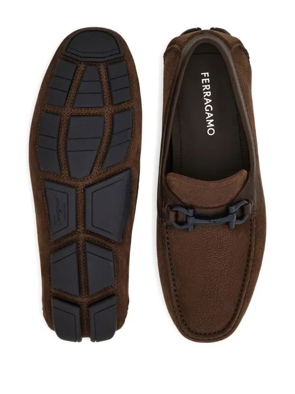 FERRAGAMO Leather Loafers - Brown