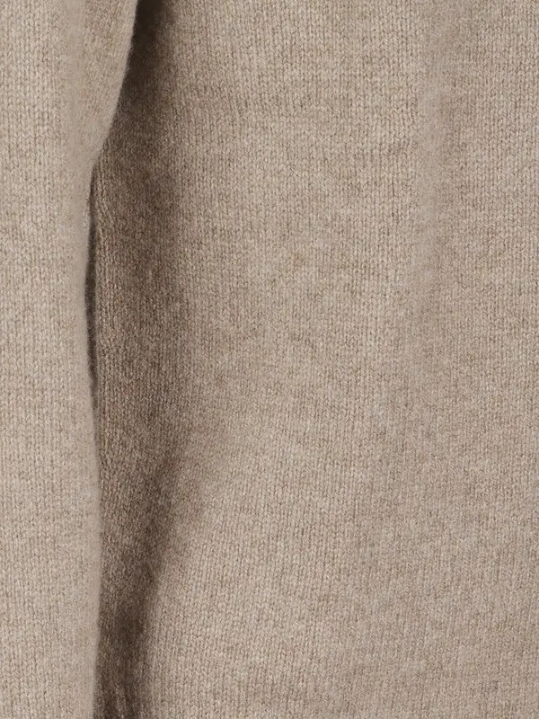 DRUMOHR Fine Knit Wool Turtleneck Sweater - Beige
