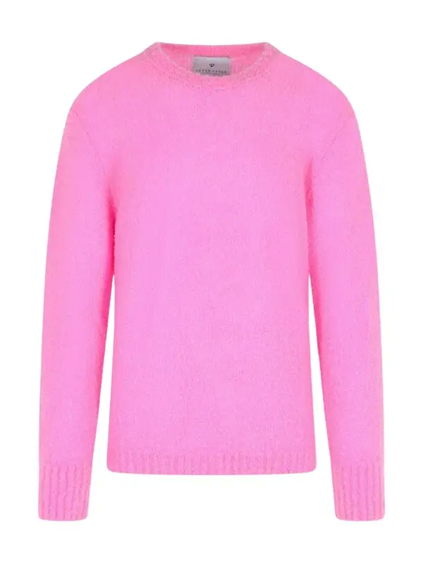 SEVEN GAUGE Bouclet Crewneck Sweater - Pink