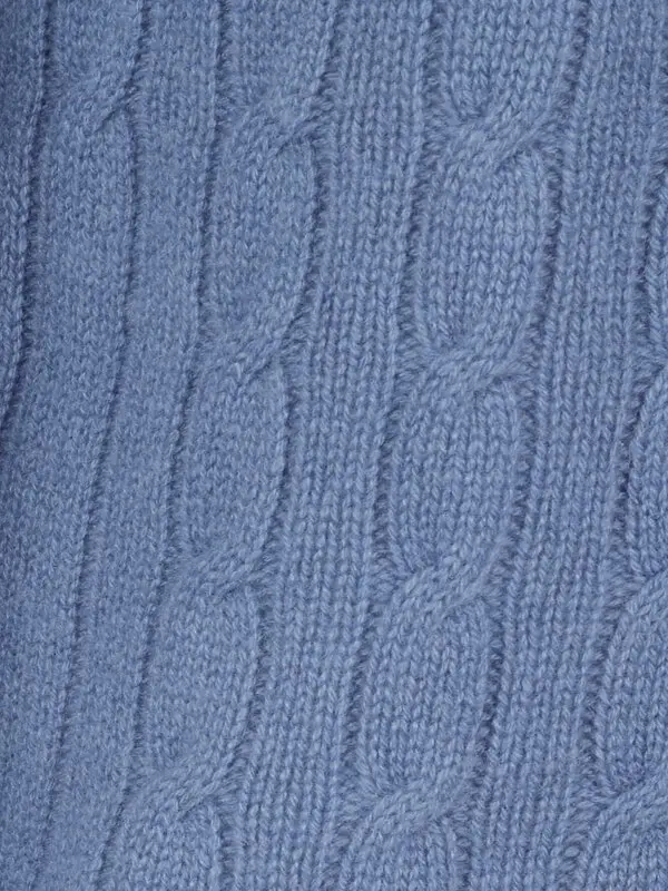 DRUMOHR Roundneck Braided Wool Sweater - Blue