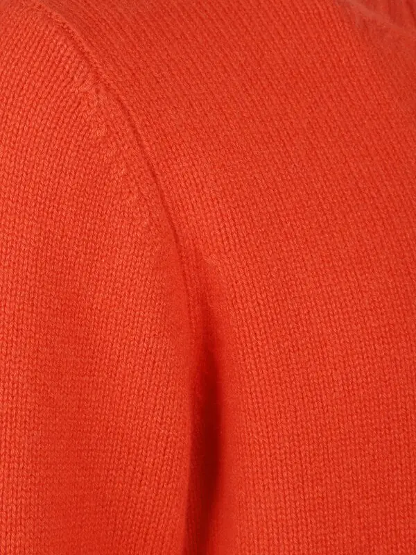 Soft Goat Round Neck Sweater - Orange