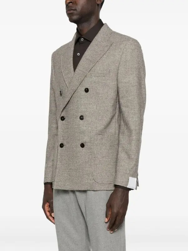PAOLO PECORA Double-breasted Wool Jacket
